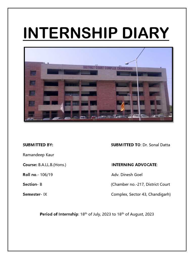 Internship Diary | PDF