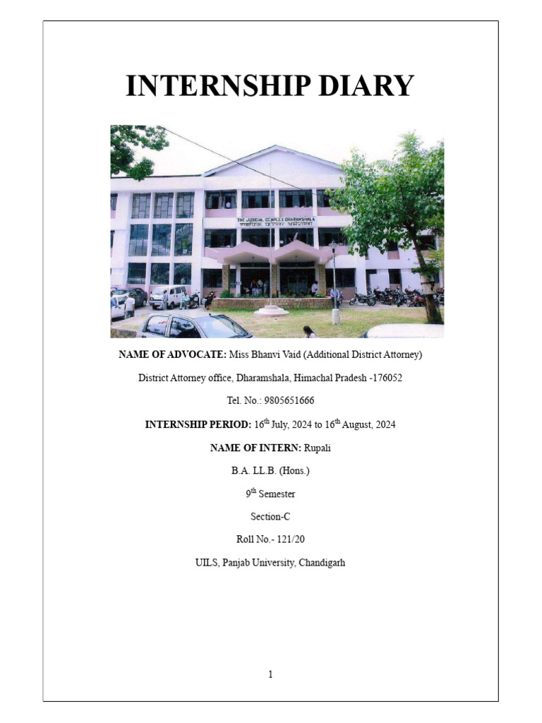 INTERNSHIP DIARY | PDF