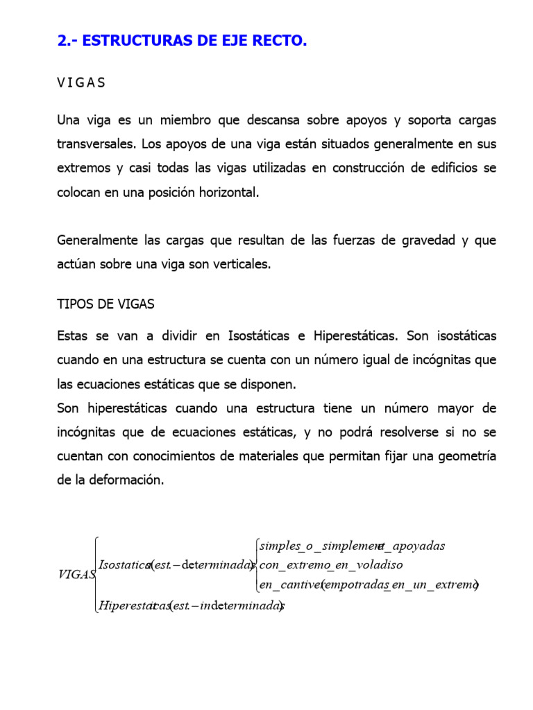 Unidad 2 ESTR EJE RECTO | PDF | Viga (Estructura) | Mecánica