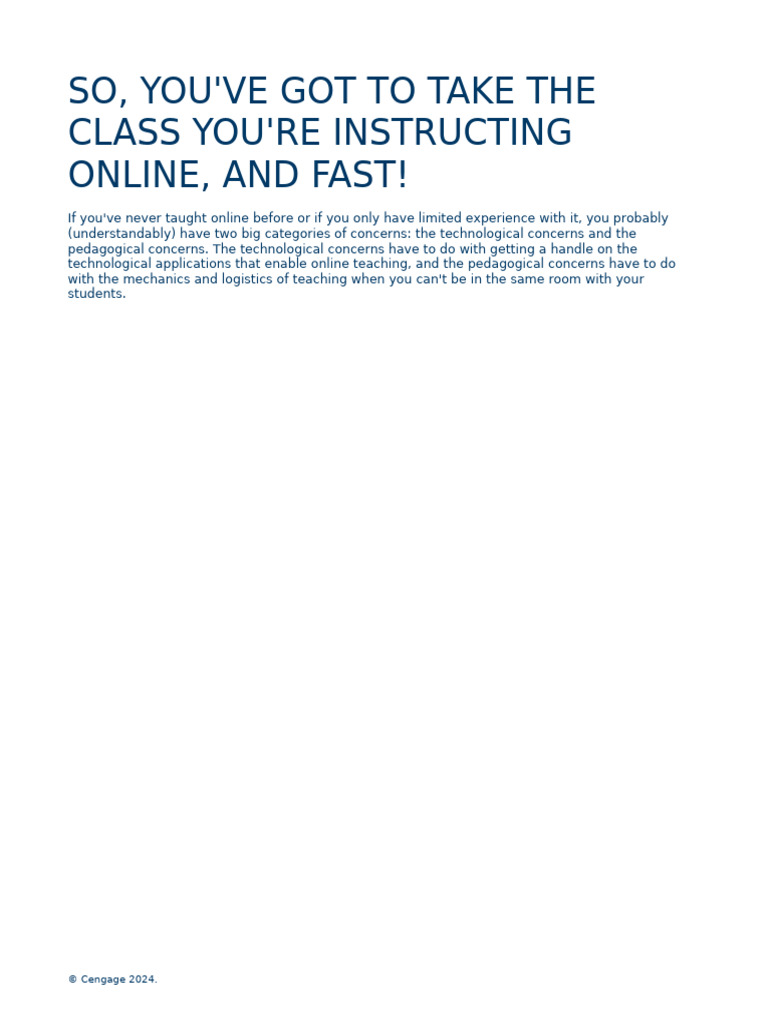 Guide to Teaching Online for IT | PDF