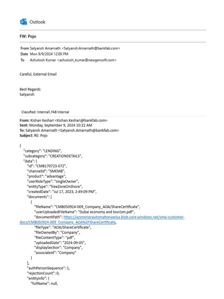 FW - Pojo - Ashutosh Kumar - Outlook | PDF