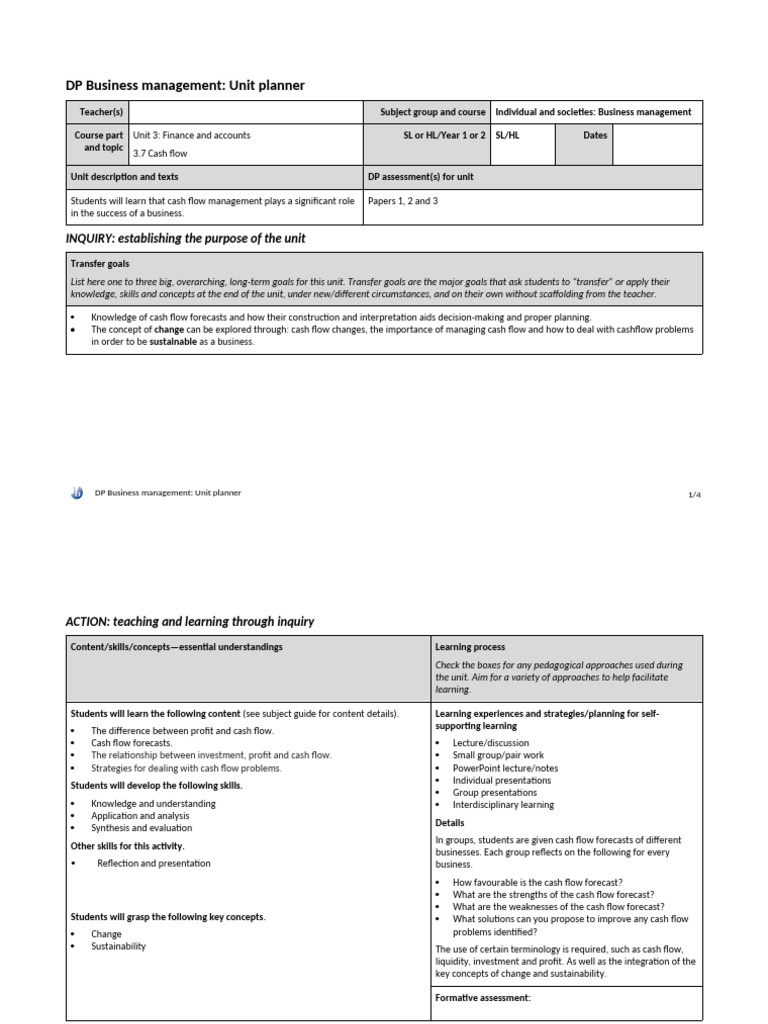 Unit Planner 3 7 en | PDF