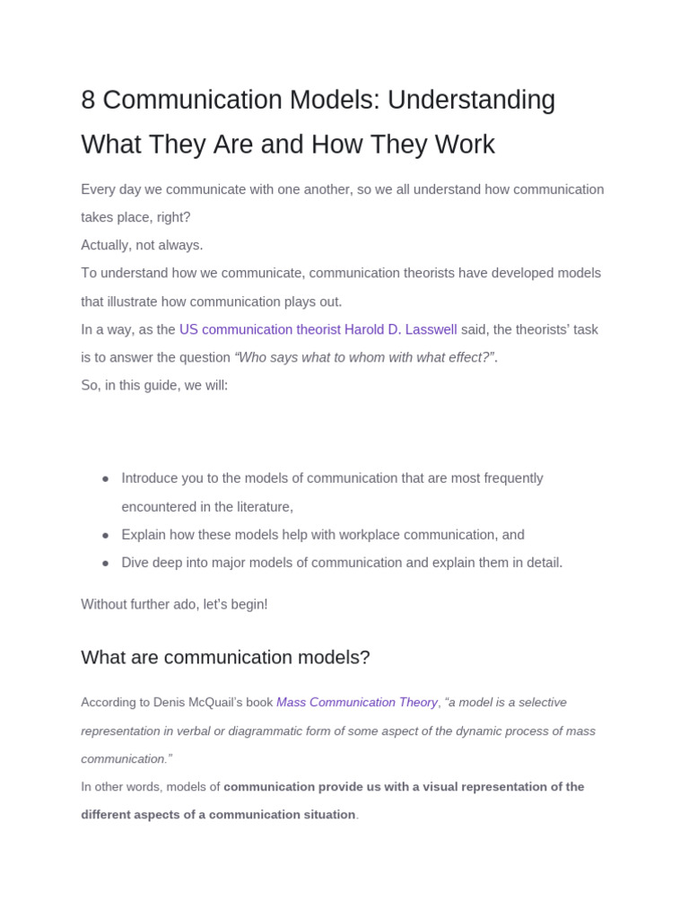 MODEL OF SPEECH COMMUNICATION | PDF