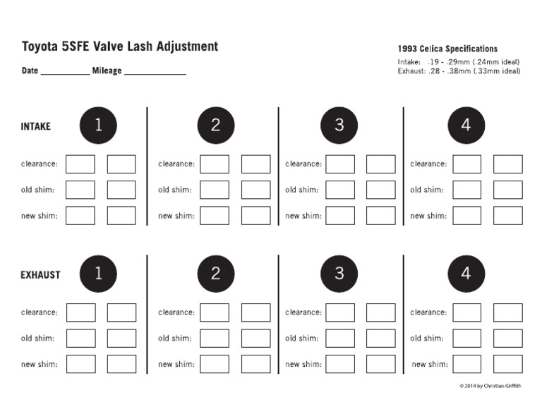 Valve Lash Adjustment | PDF