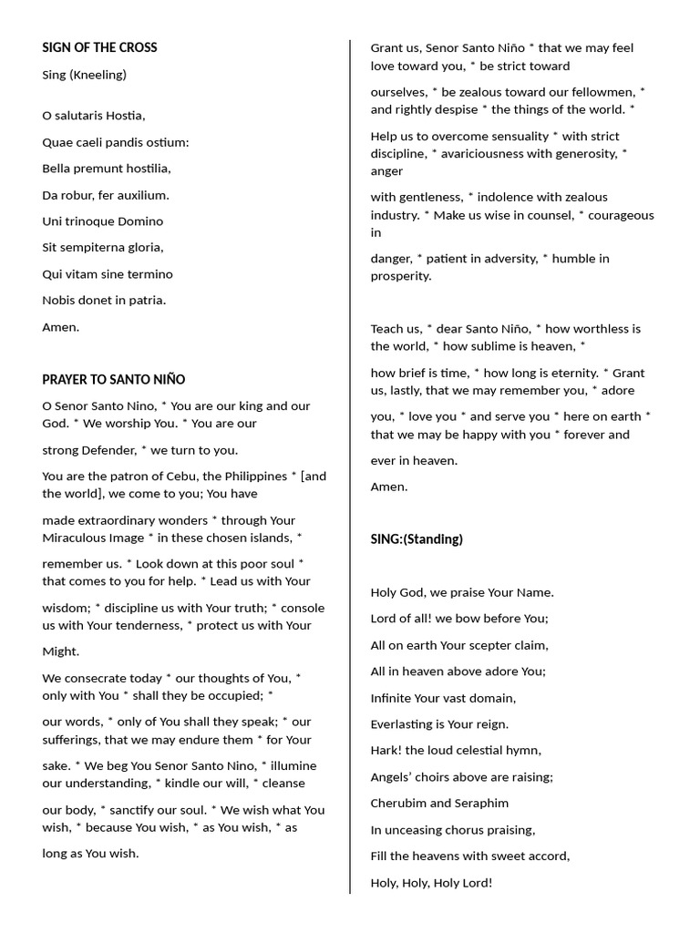 SIGN OF THE CROSS | PDF