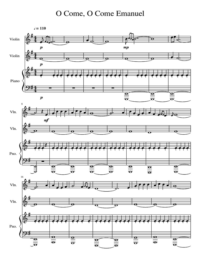 O Come O Come Emanuel | PDF