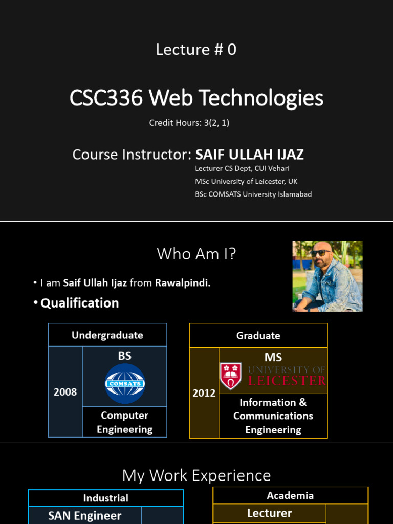 CSC336-WT Lec0 Slides | PDF