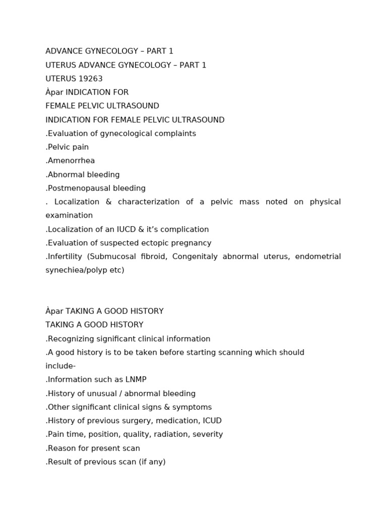 Advance Gynecology | PDF | Uterus | Gynaecology