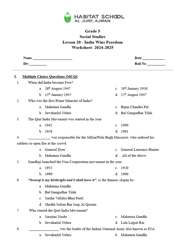 SST Worksheet | PDF