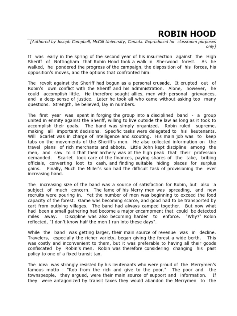 Robin Hood Case | PDF | Law | History