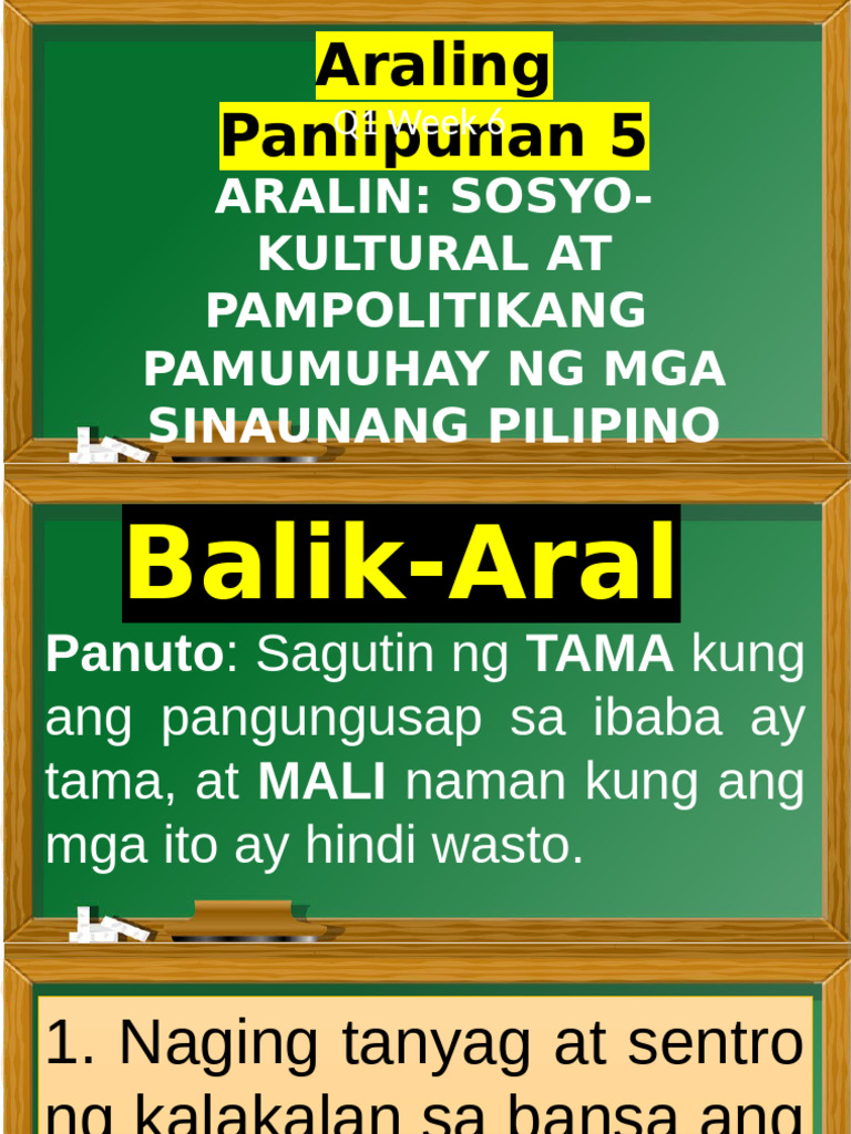 AP 5 Q1 Week 6-Day 1 | PDF