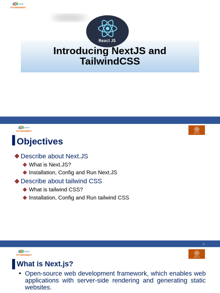 Slot20 Introduct NextJS TailwindCSS | PDF
