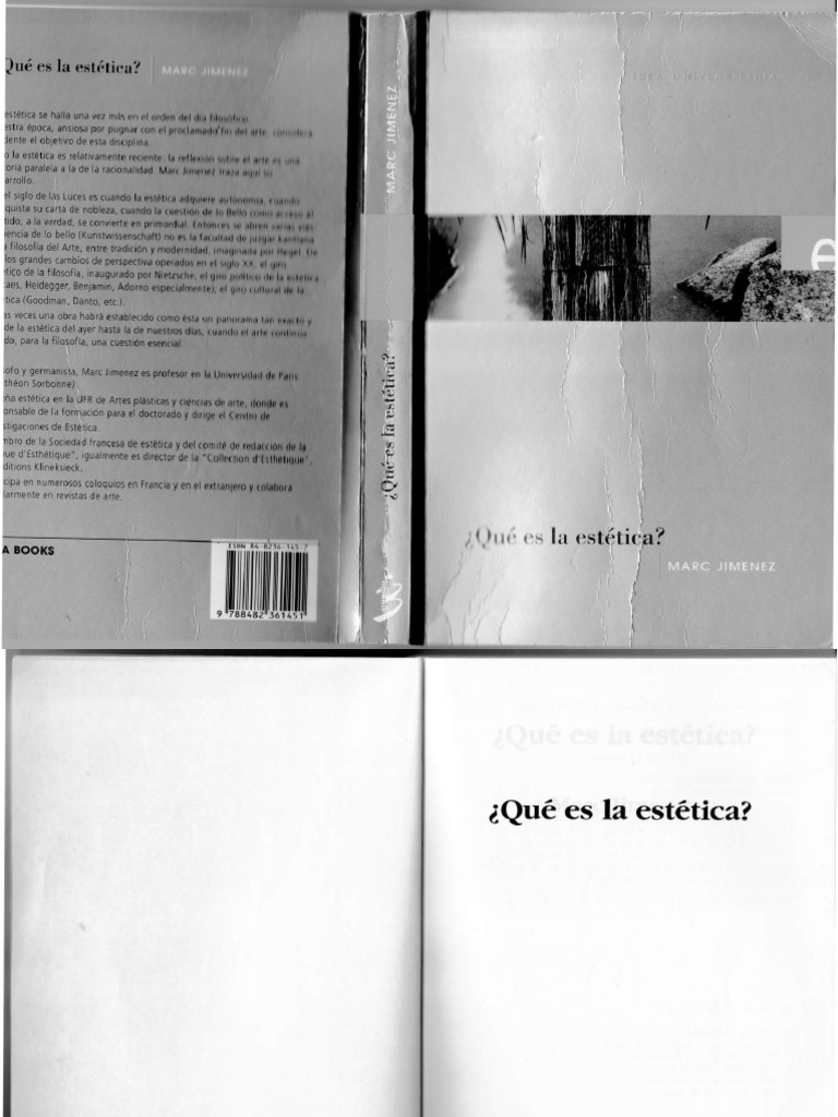 Qué Es La Estética - Marc Jiménez | PDF