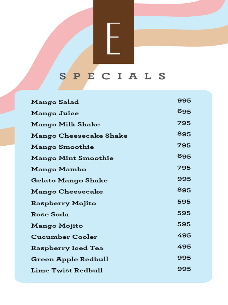 Espresso Menu v14 Compressed | PDF