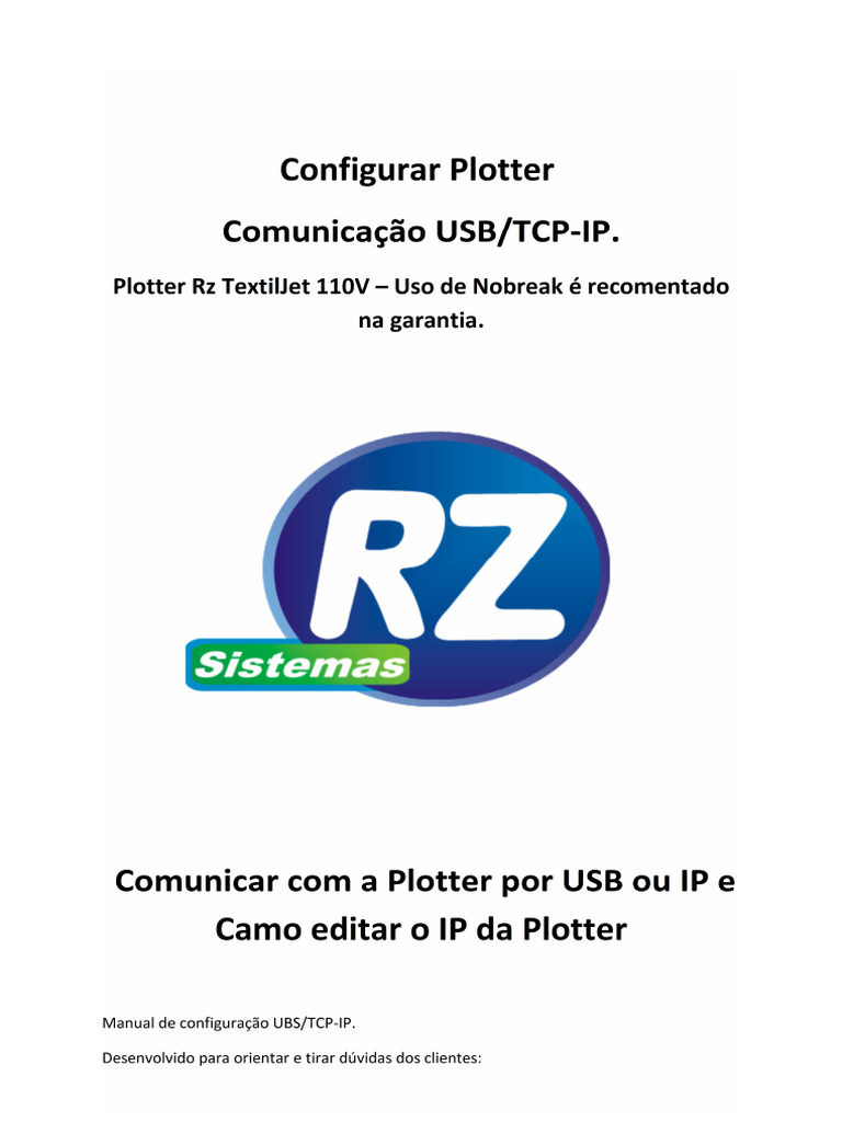 Manual Configurar Comunicação Plotter V1.5 | PDF