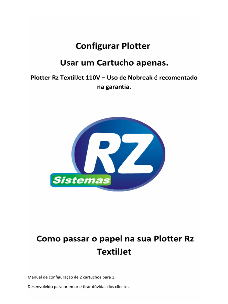 Manual de Configuração Para 1 Ou Mais Cartuchos | PDF Manual de Configuração Para 1 Ou Mais Cartuchos | PDF