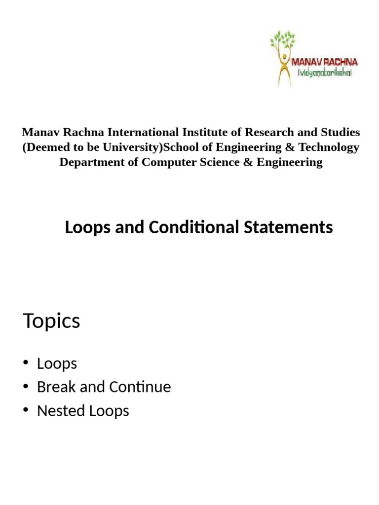 Nested Loop Break And Continue Pdf Control Flow Computer Science