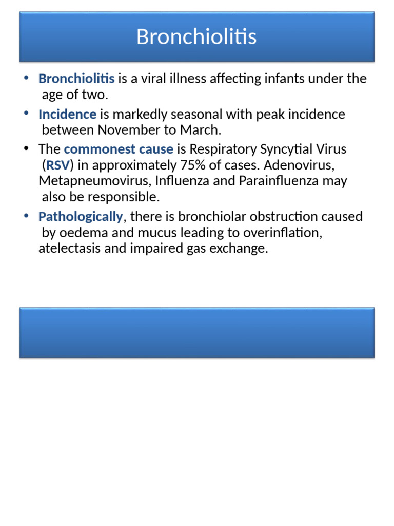 Bronchiolitis in Children | PDF