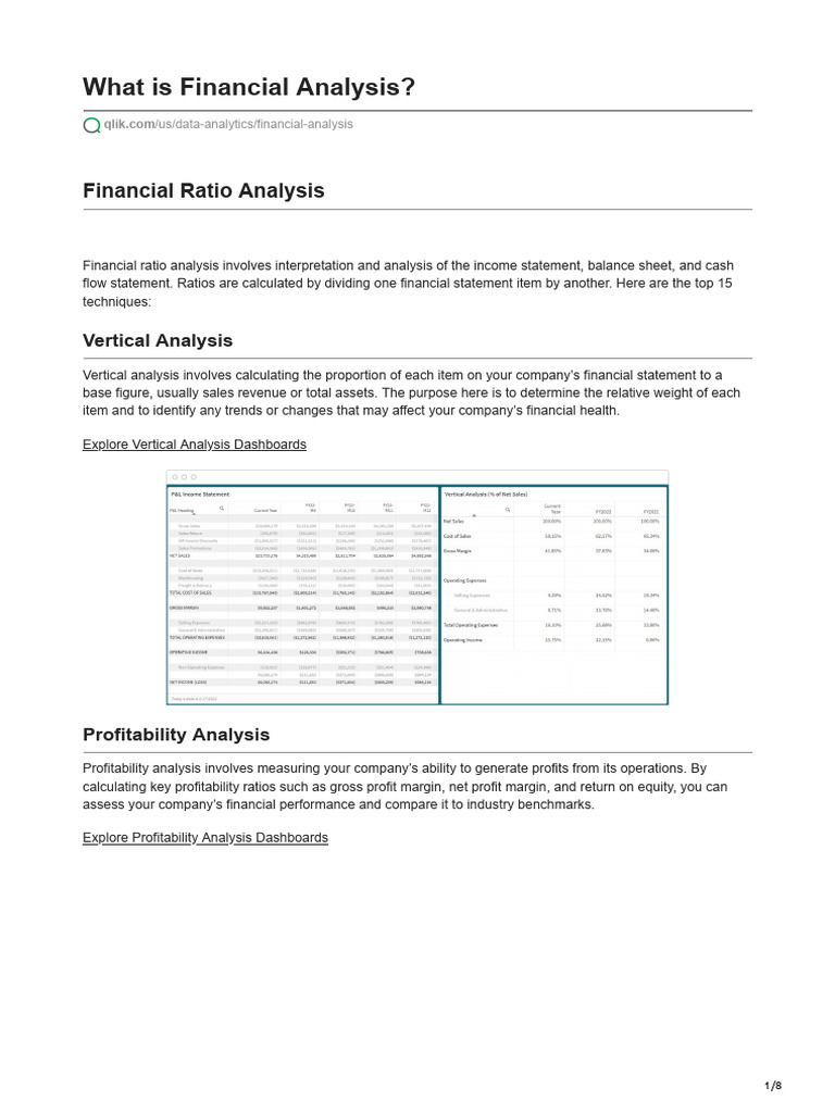 What Is Financial Analysis | PDF | Valuation (Finance) | Finance ...