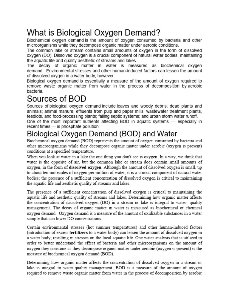 BOD AND COD | PDF