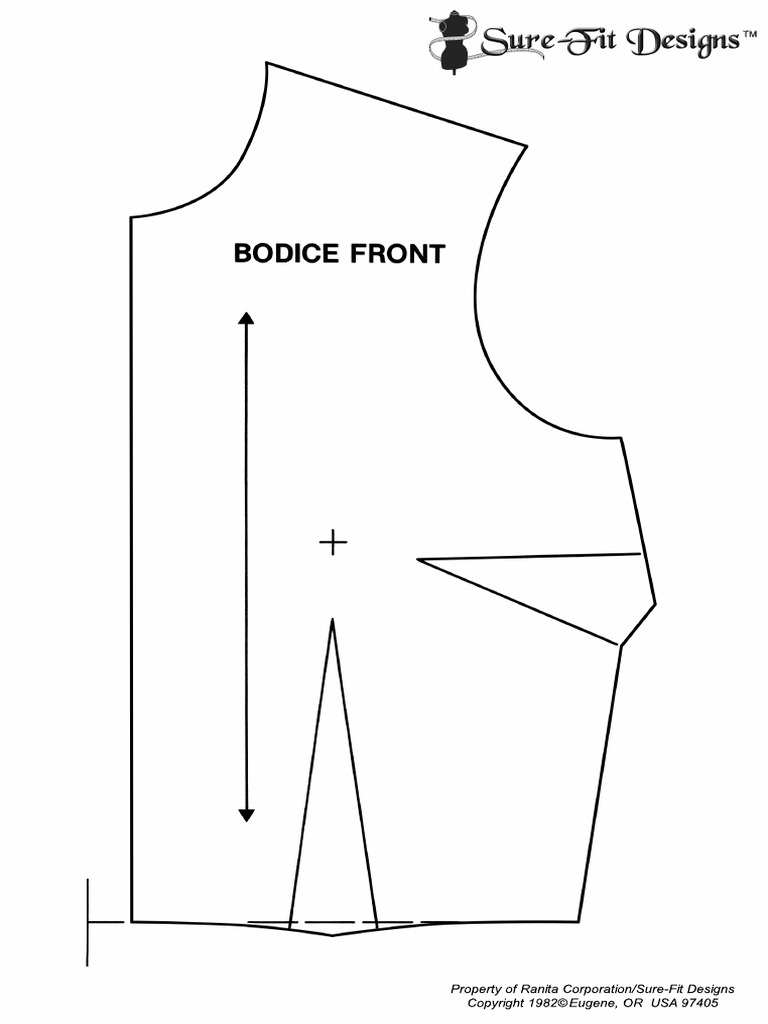 Bodice Front 1 2 Scale | PDF