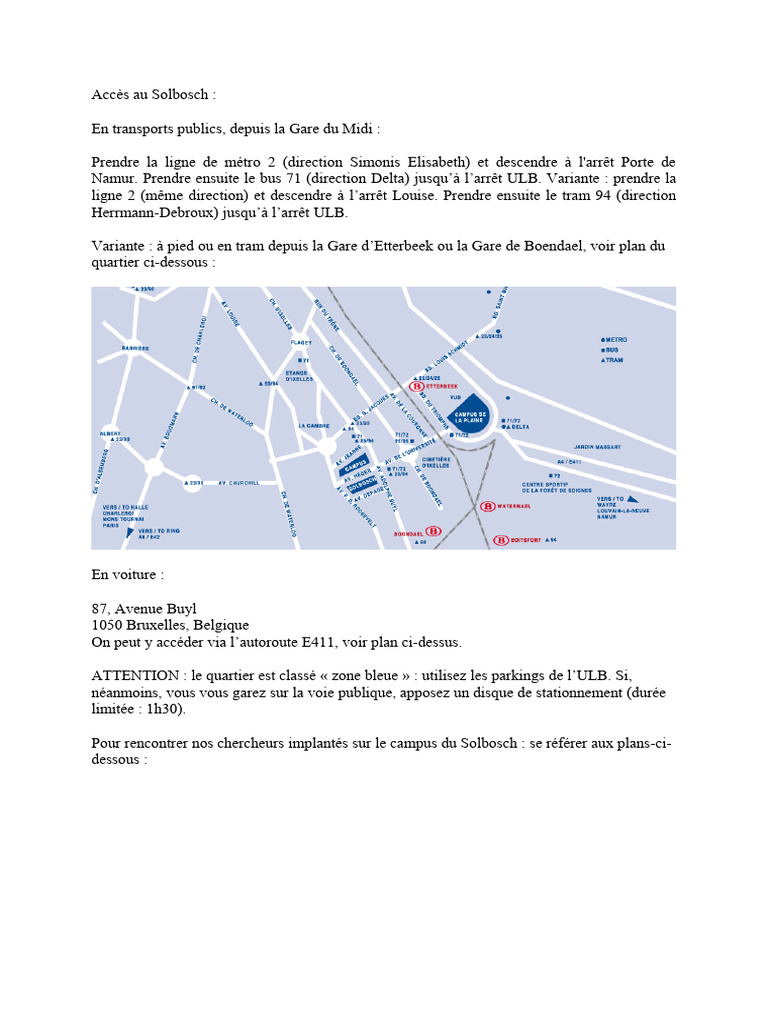 Acces Solbosch | PDF