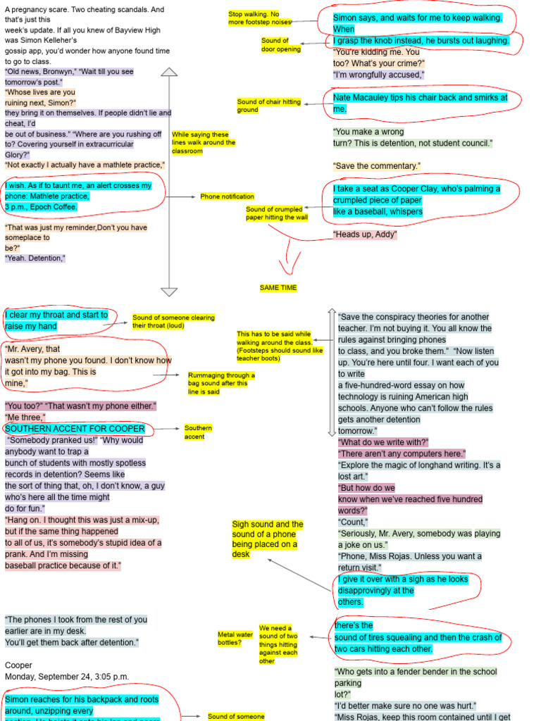 Annotation of the script | PDF