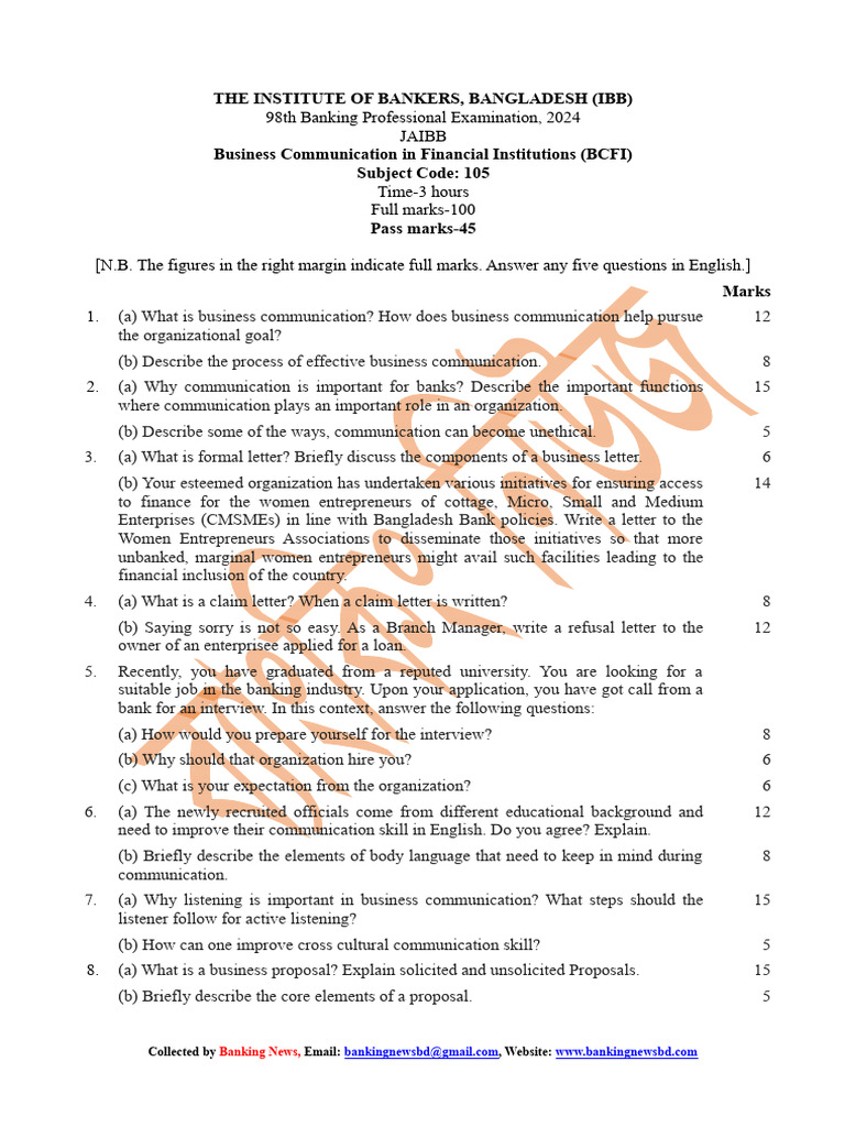 Business Communication in Financial Institutions BCFI | PDF