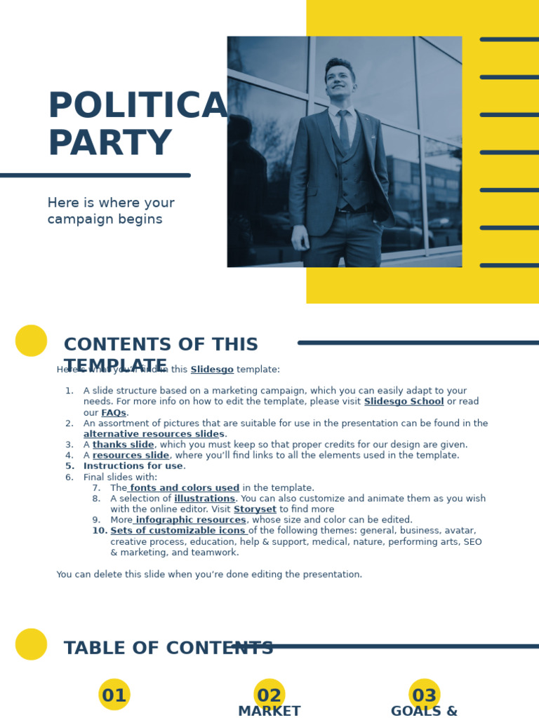 Political Party Campaign XL by Slidesgo | PDF