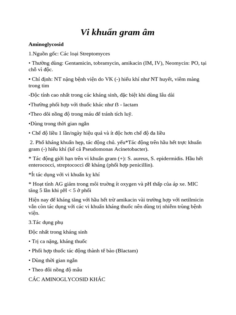 Vi Khuẩn Gram Âm | PDF