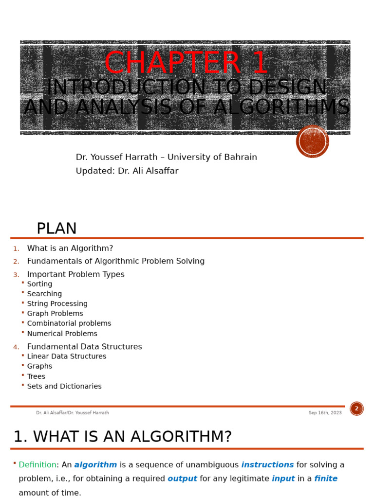 Chapter 1 - Introduction To Analysis and Design of Algorithms | PDF