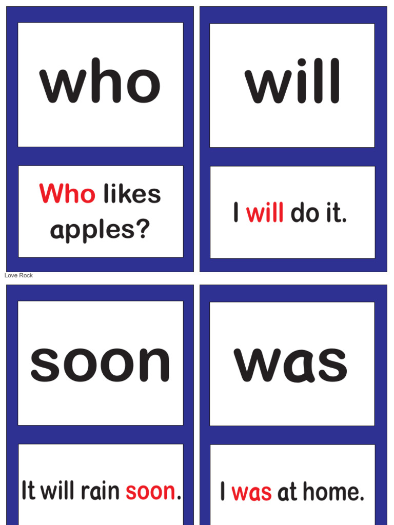Sight Words Card Game Part 3 | PDF