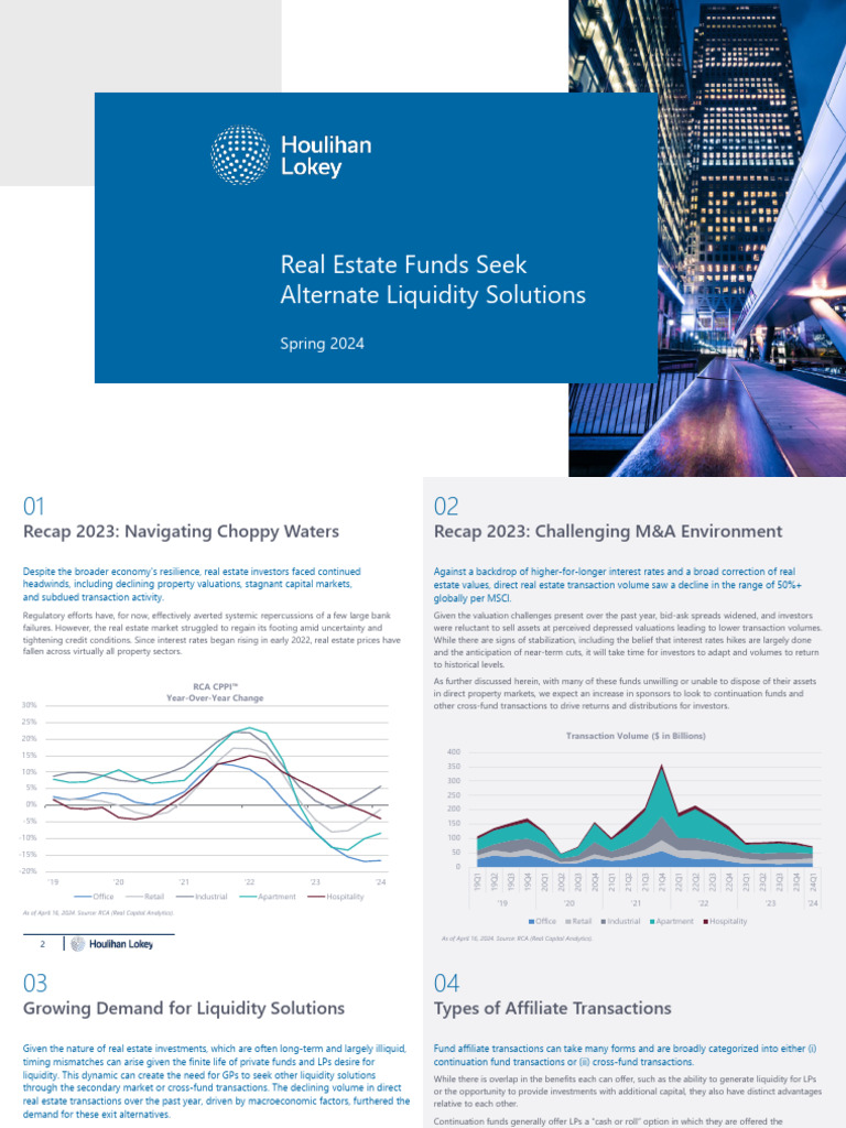 Real Estate Funds Seek Alternate Liquidity Solutions | PDF