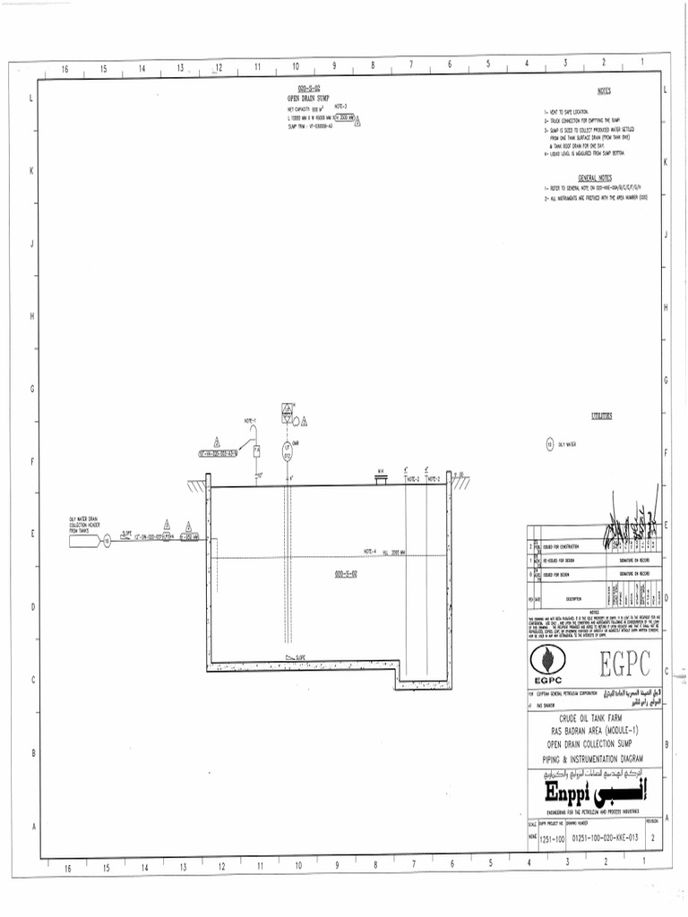 1251-100-020-Kke-013 Rev-2 Open Drain Collection Sump P&id (Ras Badran ...