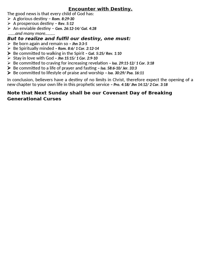 Encounter With Destiny Teaching Tip | PDF