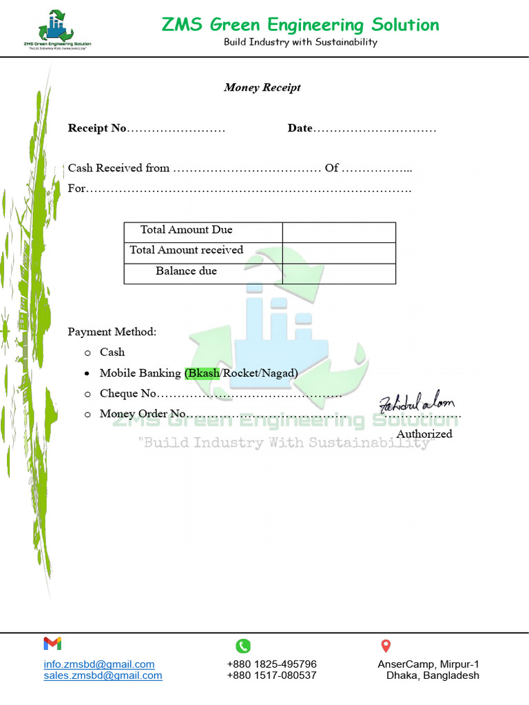 Money Receipt-Apu Debnath | PDF