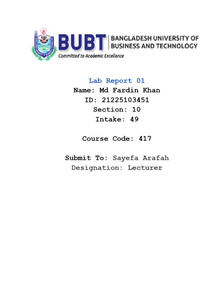 Lab Report 01 Distributed Database CSE 417 | PDF