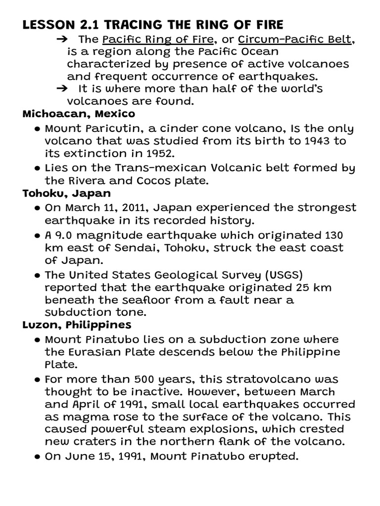 Lesson 2.1 Tracing The Ring of Fire | PDF