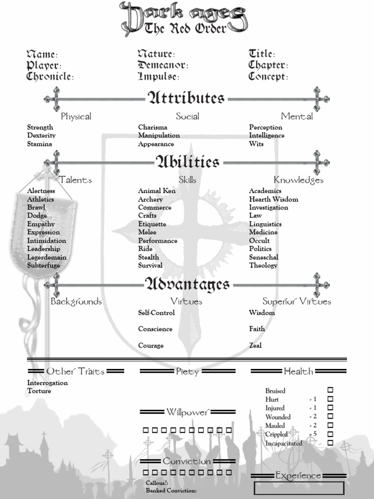 DA Inquisitor4-Page TheRedOrder Editable | PDF
