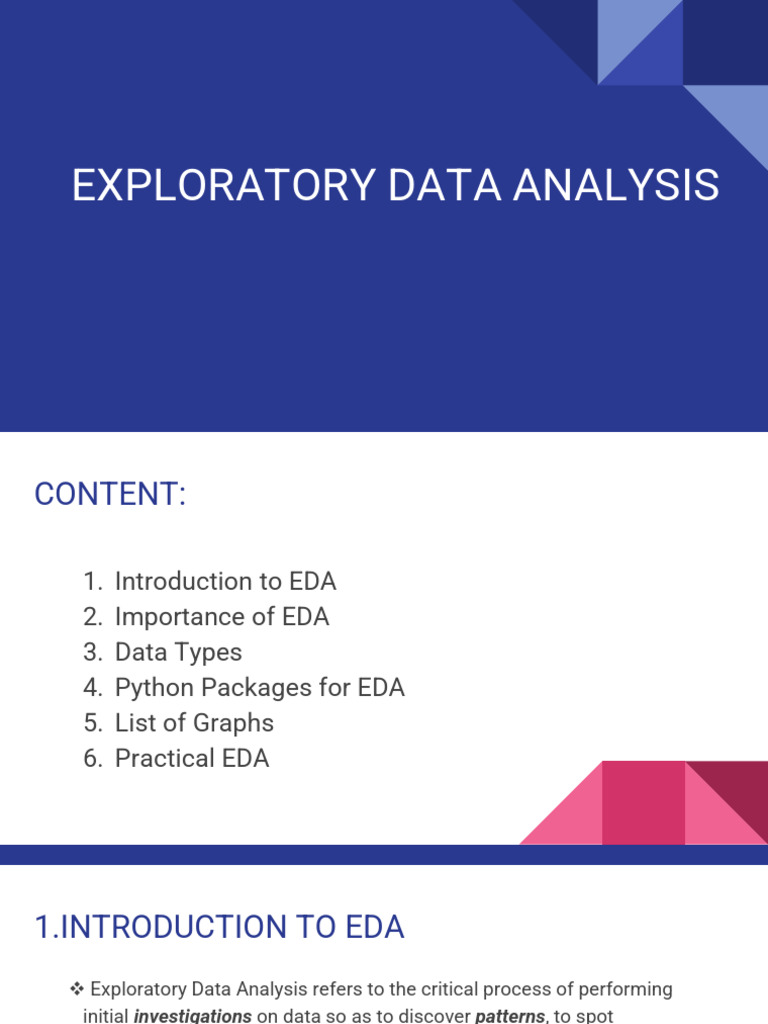 Exploratory Data Analysis | PDF