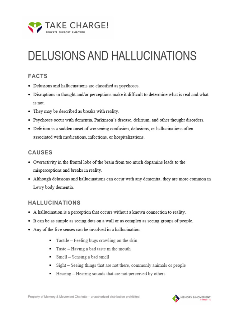 Delusions and Hallucinations | PDF