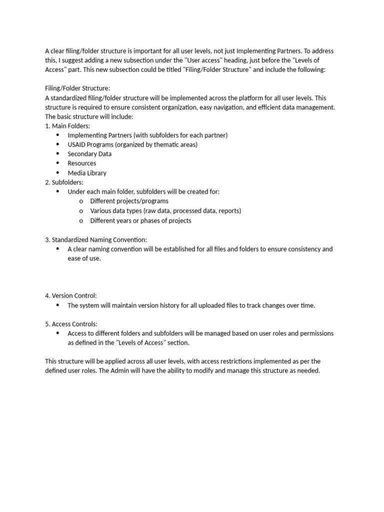 Filing or Folder Structure | PDF