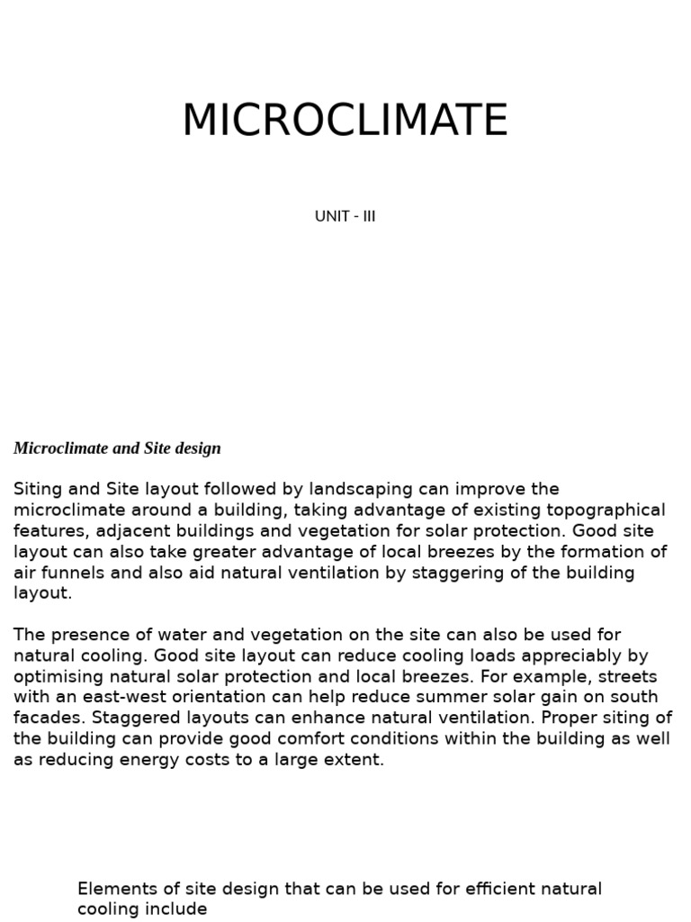 Microclimate | PDF