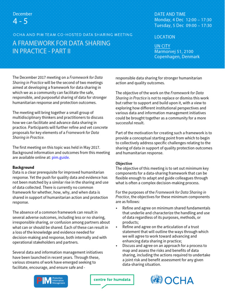 A Framework For Data Sharing in Practice Part II Dec 2017 | PDF | Risk ...