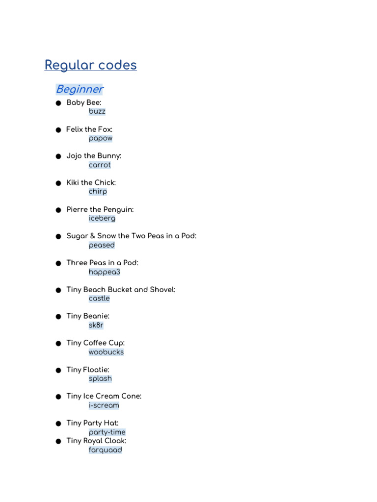 Regular Codes: Beginner | PDF