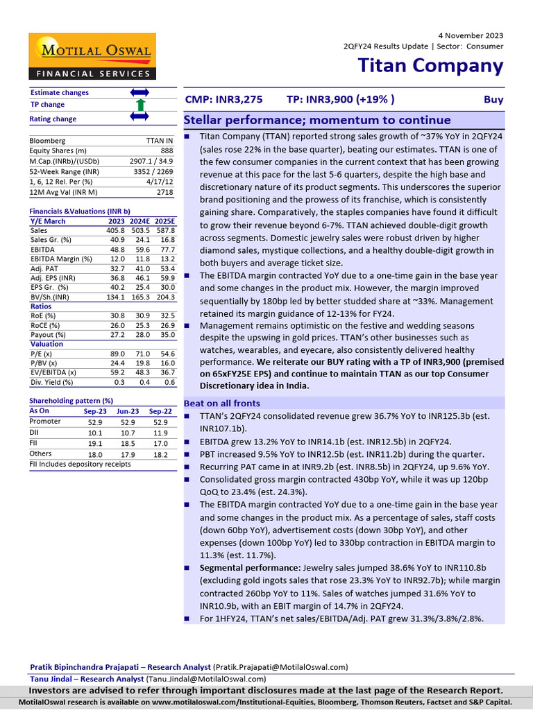 Titan Equity For Students | PDF | Financial Economics | Business