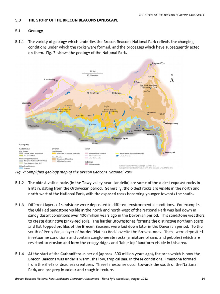 Geology and History of Brecon Beacons | PDF | Valley | Art