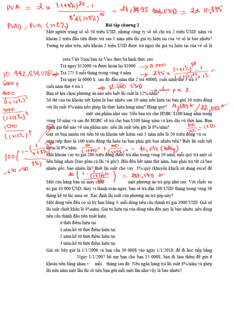 Bai Tap Chuong 2-cđ | PDF