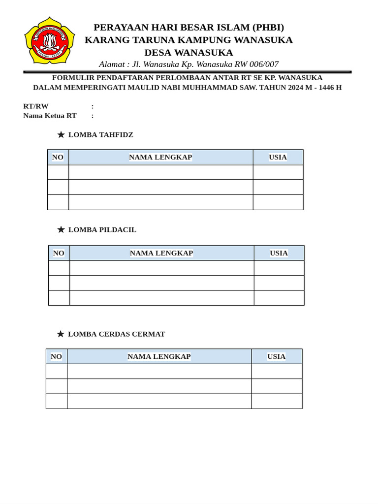 Surat PHBI - Google Dokumen | PDF