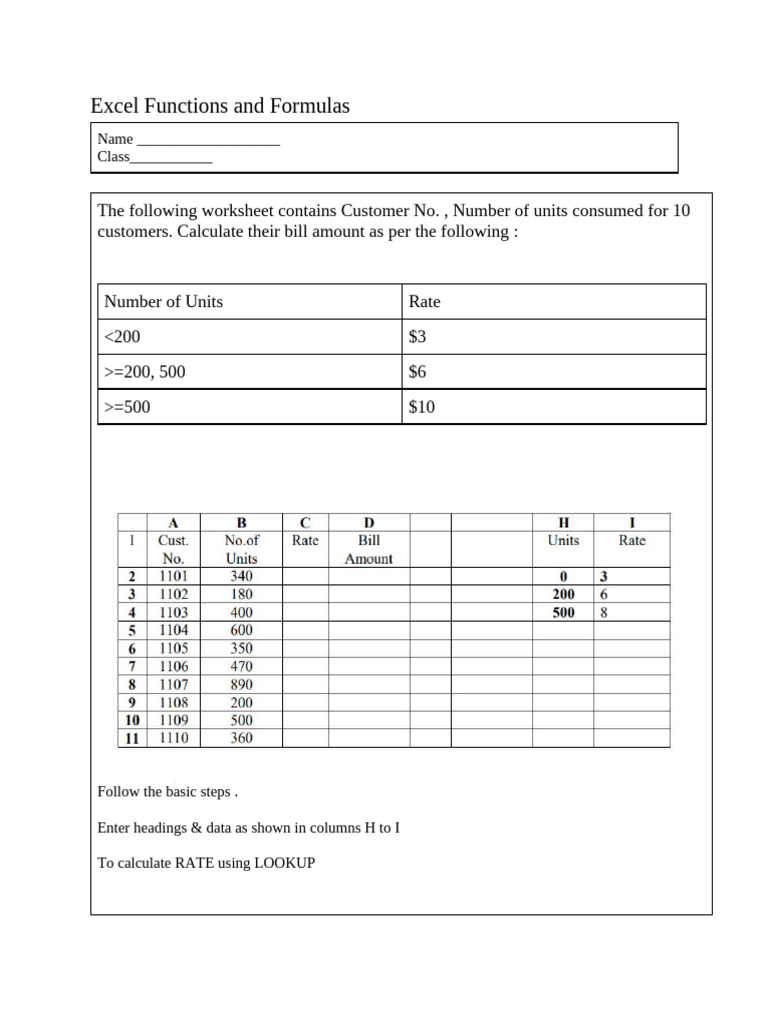 Excel Functions and Formulas (1) | PDF